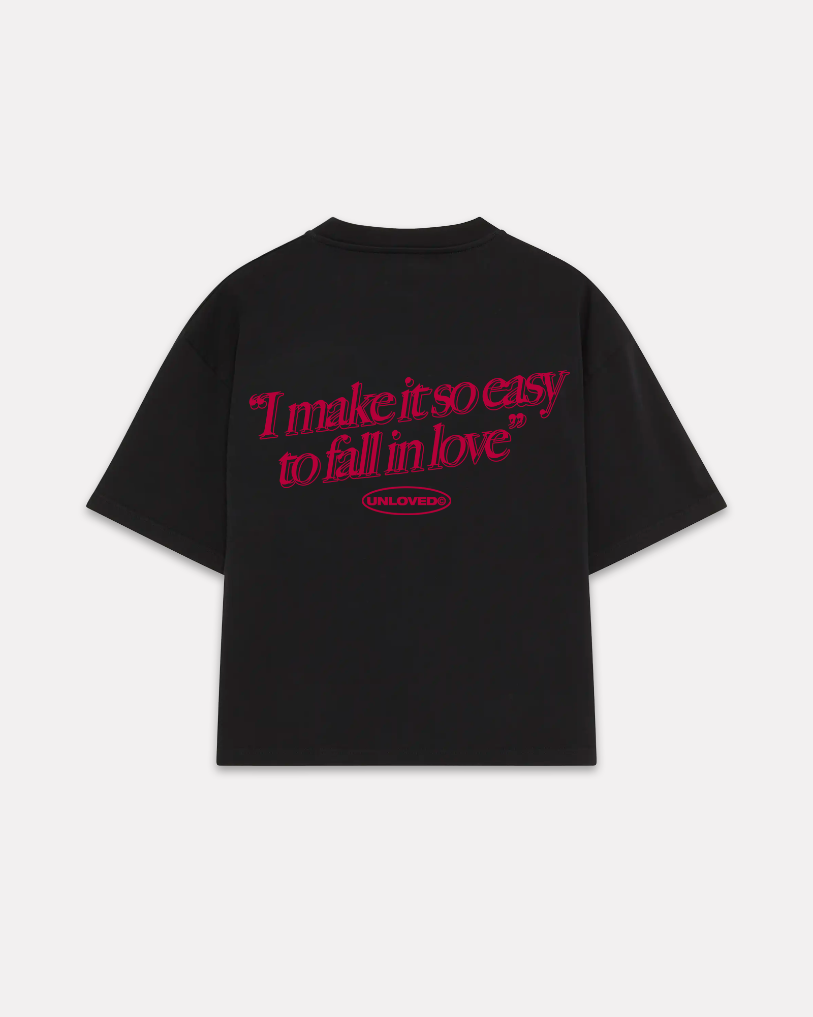 Unloved - Fall in love boxy tee nero – Barrio Bodega
